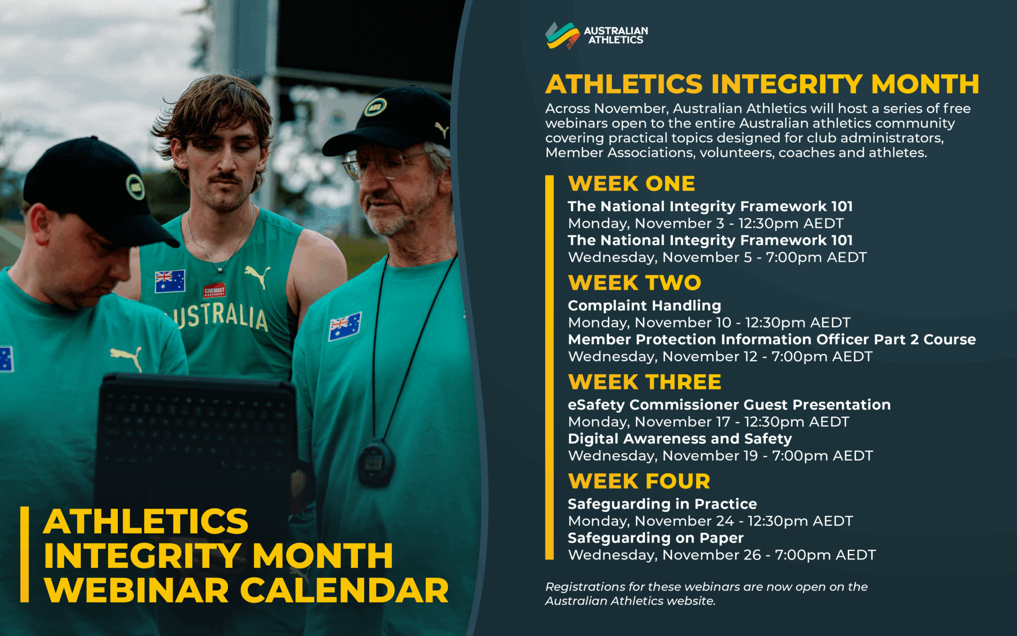AIM Up | November is Athletics Integrity Month | Australian Athletics